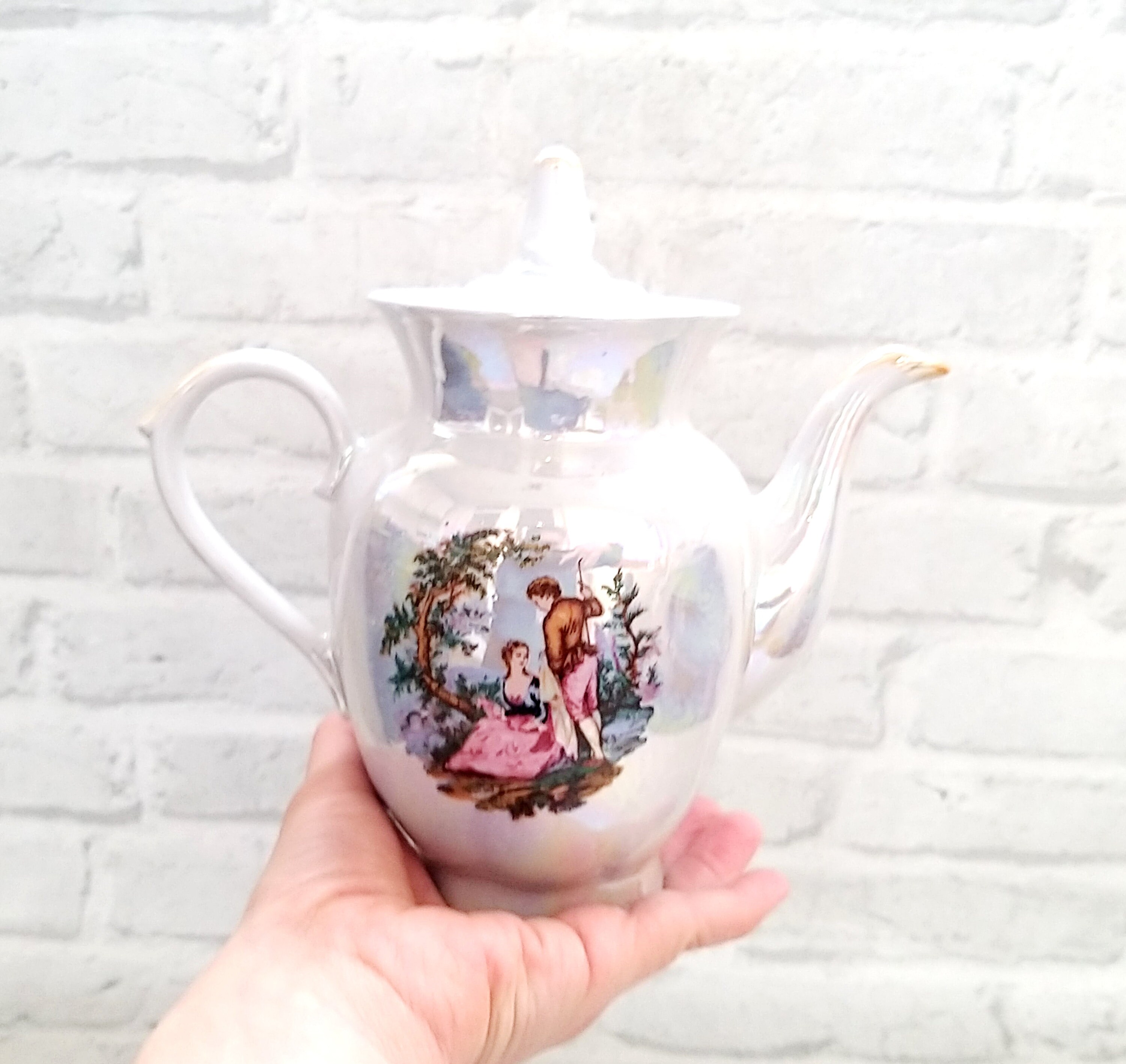 24 Oz Tea Housewife Gift Madonna Teapot Hall Pottery Porcelain - Etsy