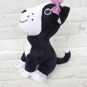 Stuffed Black White Dog Plush Toys Vintage Puppy Dog Toys - Etsy