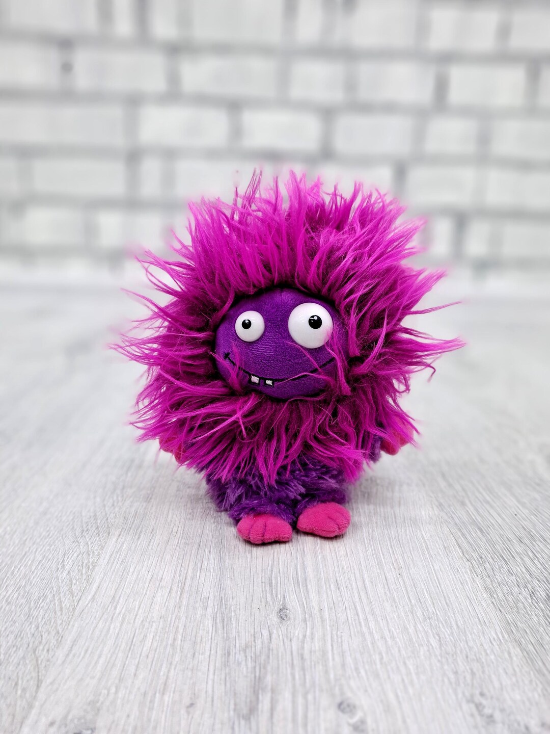 Stuffed Ty Frizzys Lola Monster Plush Toys 7.5" Purple Monster Toys ...