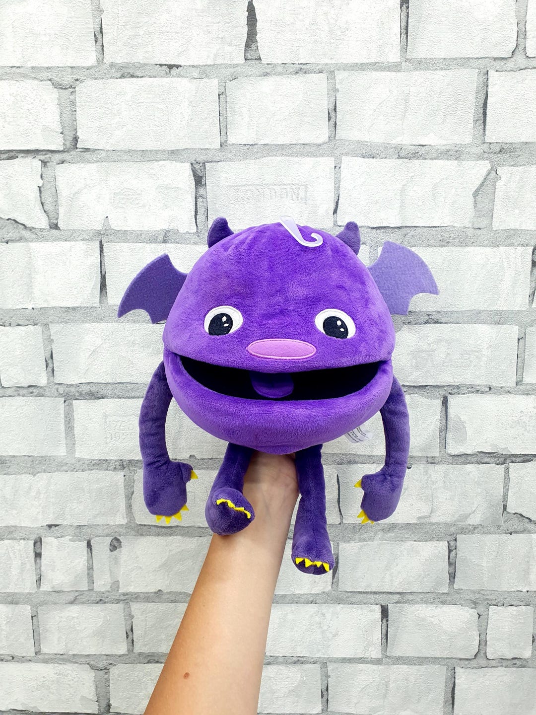 The Puppet Company Baby Monster Purple Monster Hand Puppet Plush Toy 11 ...