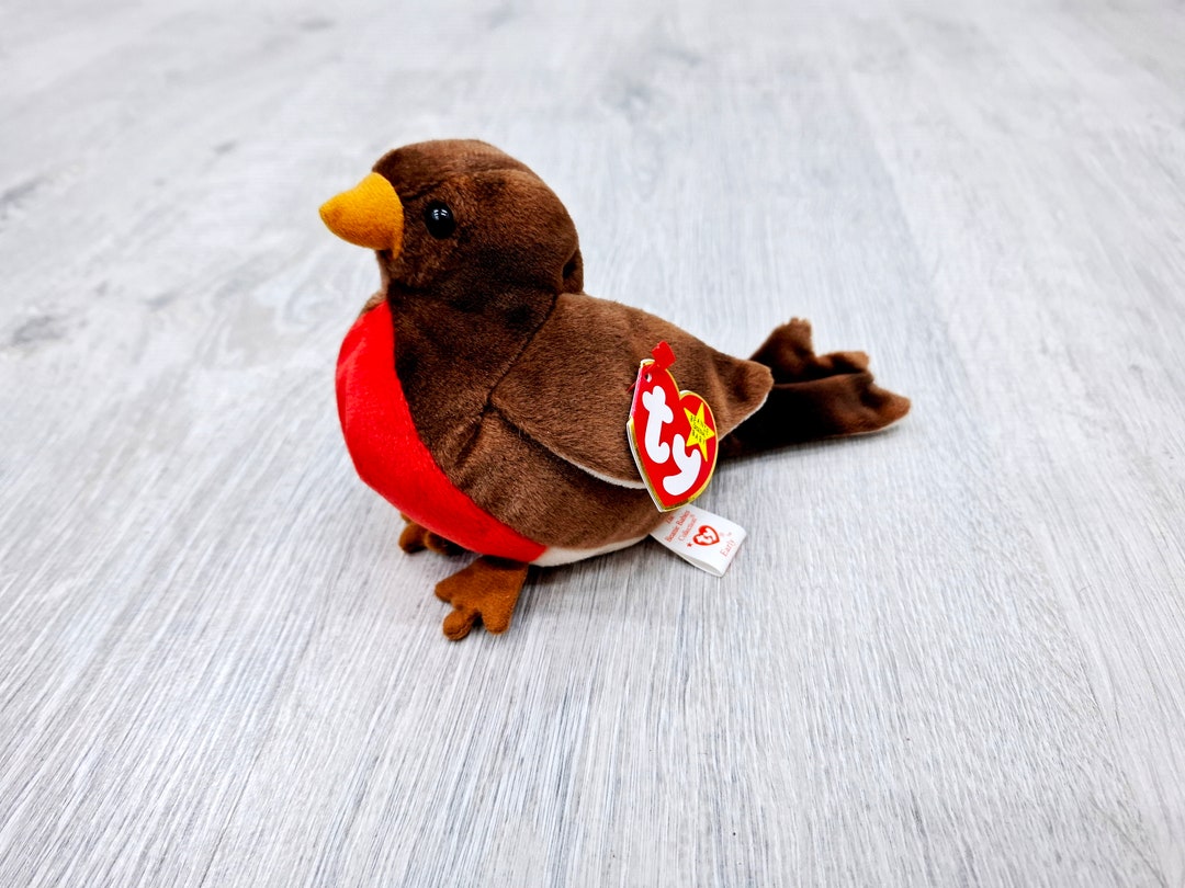 1998 Ty Beanie Babies Stuffed Early the Red Robin Bird Plush Toys ...