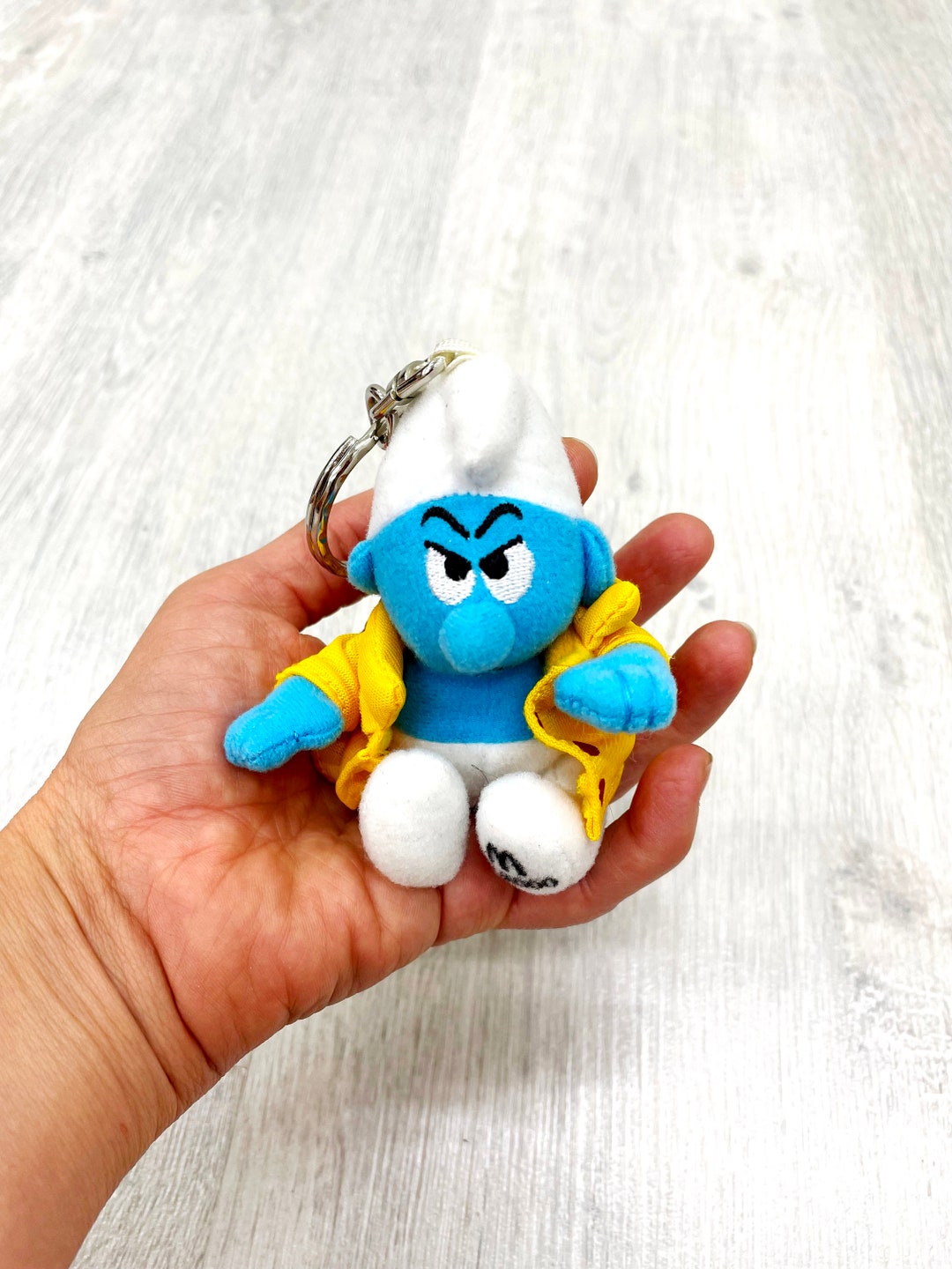 Stuffed Smurfs Plush Toys 3.5 Smurfs Plush Keychain Vintage Collectible ...
