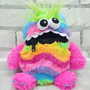 Rainbow Worry Yummy Monster Plush Toys 12" Monster Doll Vintage ...
