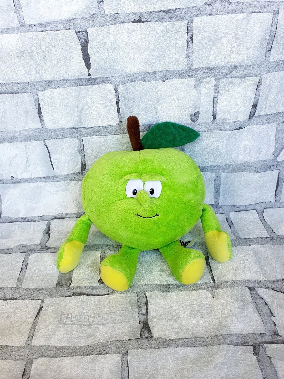 Stuffed Green Apple Plush Toys Vintage Stuffed Fruits Plush Toys 11.5 ...