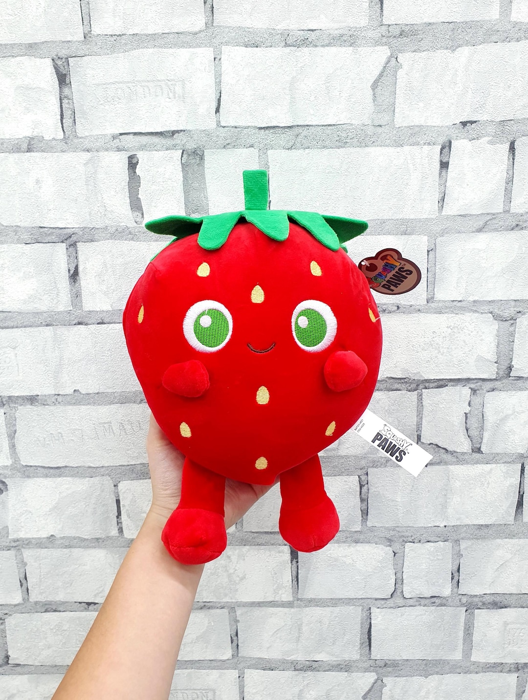 Vintage Stuffed Squashy Paws Fast Strawberry Fruit Plush Toys 11 ...