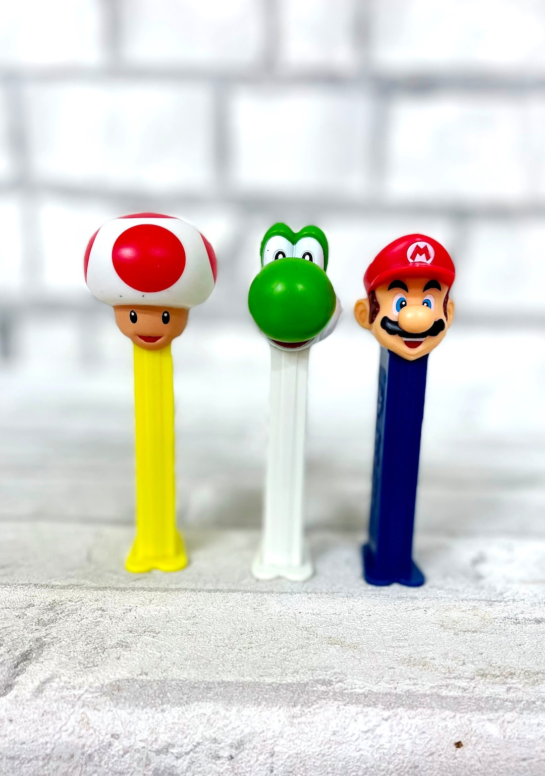 Super Mario Vintage Pez Dispensers 4.3" Candy Dispenser Toad Mushroom ...