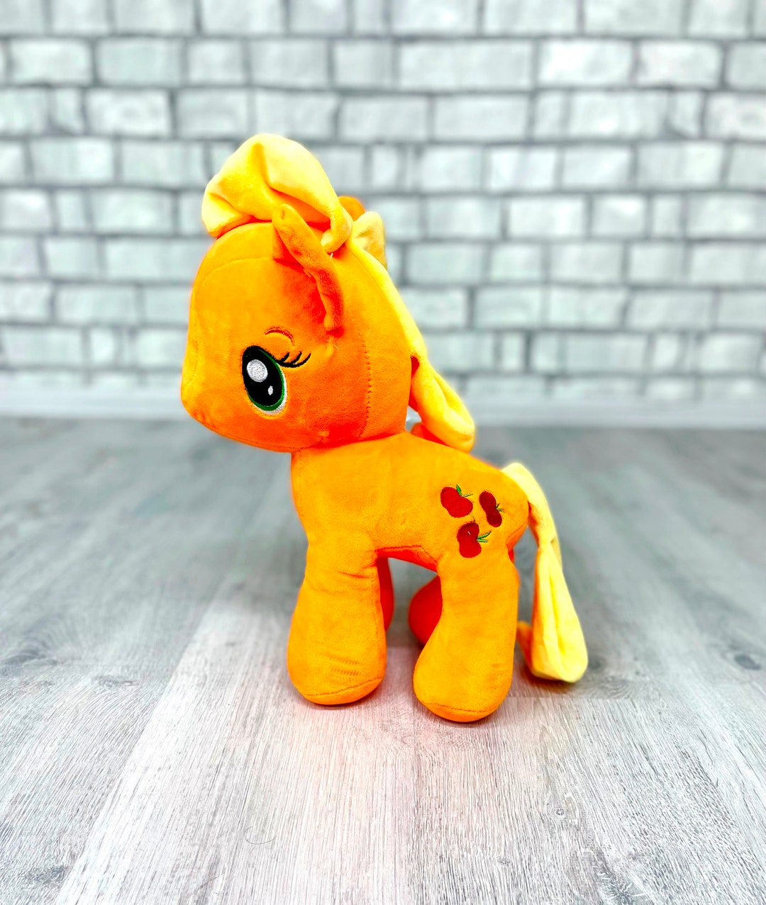 Apple Jack Plush Toys Vintage My Little Pony Plush Toys 14" Collectible ...