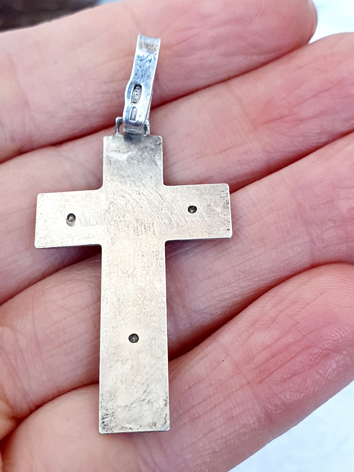 Sterling Silver Cross Vintage Silver Crucifix Religious Cross - Etsy