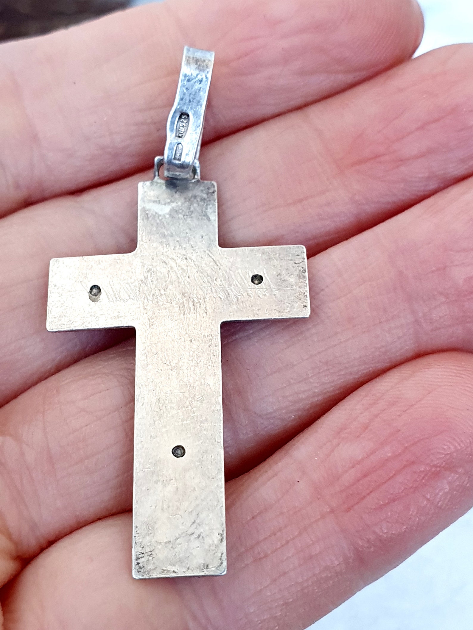 Sterling Silver Cross Vintage Silver Crucifix Religious Cross - Etsy