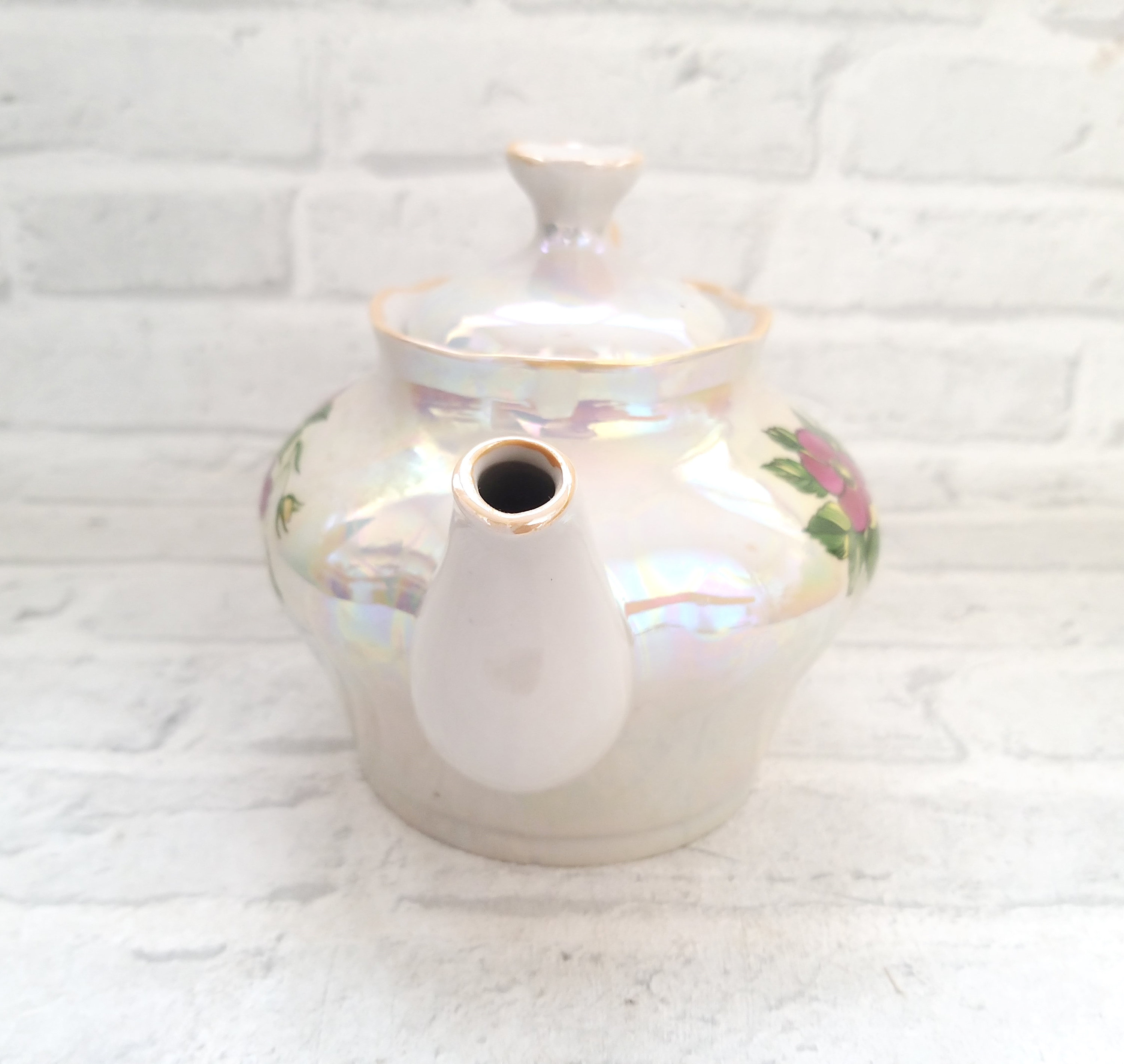 Ancient Porcelain Teapot Rose Teapot Vintage Porcelain Flower - Etsy