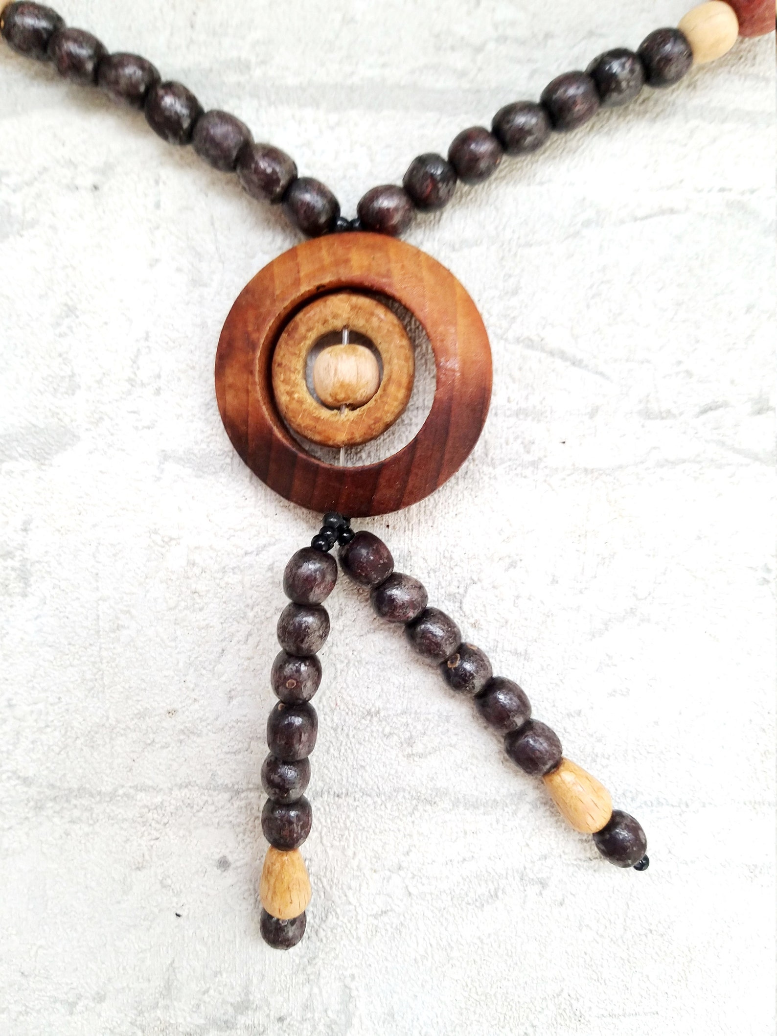 Wood Necklace Wooden Choker Statement Jewelry Statement | Etsy