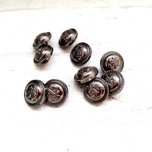 Anchor Button French Navy Button Vintage Nautical Button Military ...