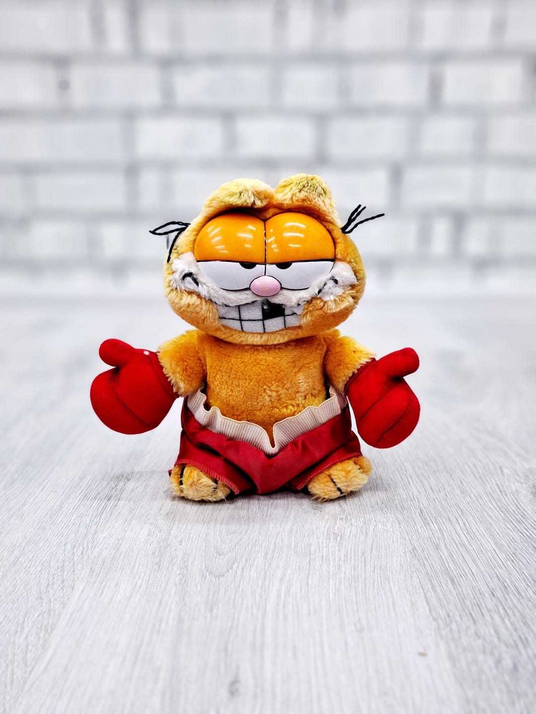 Stuffed Garfield Boxer Plush Toys 1981 Vintage Garfield Toys 8.5 ...