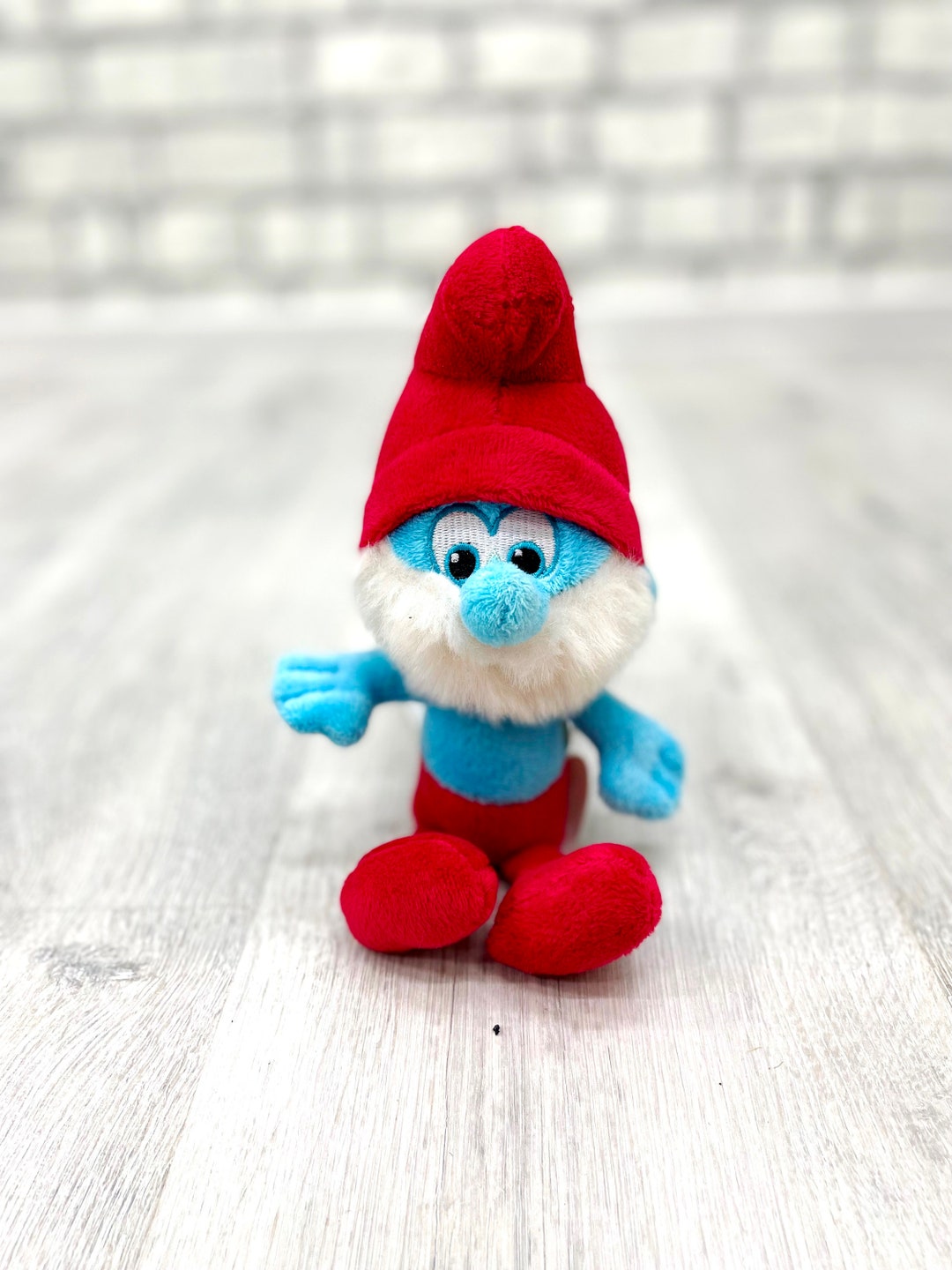 Stuffed Papa Smurfs Plush Toys 9 Smurfs Anime Toys Vintage Collectible ...