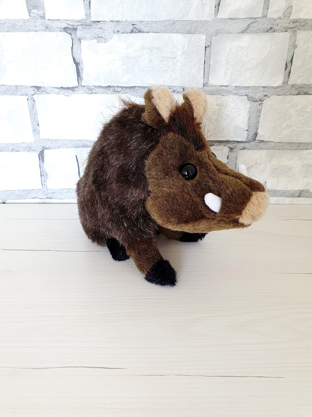 Stuffed Boar Plush Toys Vintage Boar Toys 7.5 - Etsy