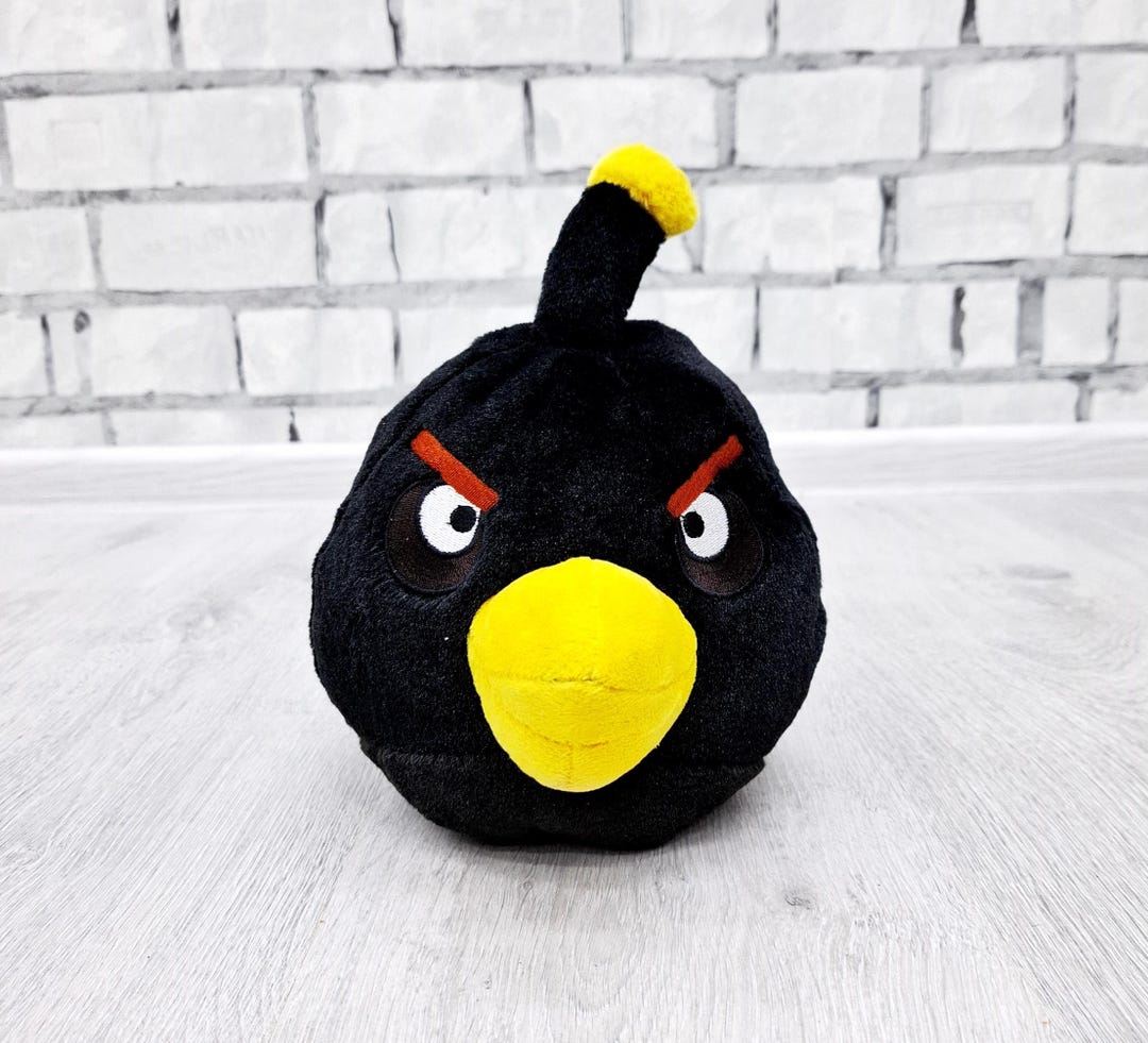 Angry Birds Plush Toys Vintage Black Bomb Bird Toys 8" Collectible Toy ...