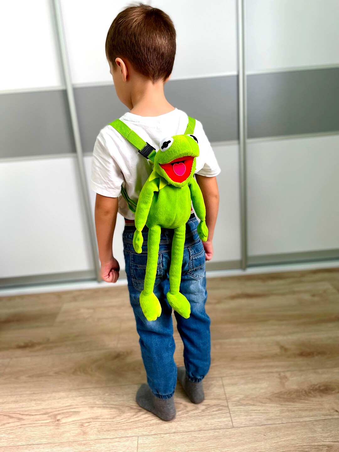 SMALL Kids Plush Backpack 16 Stuffed Frog Plush Toys - Etsy