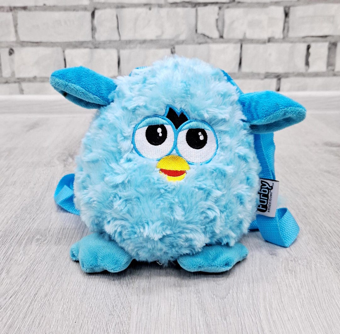 Kids Gifts Stuffed Blue Furby Plush Backpack 9" Kids Backpack Vintage ...