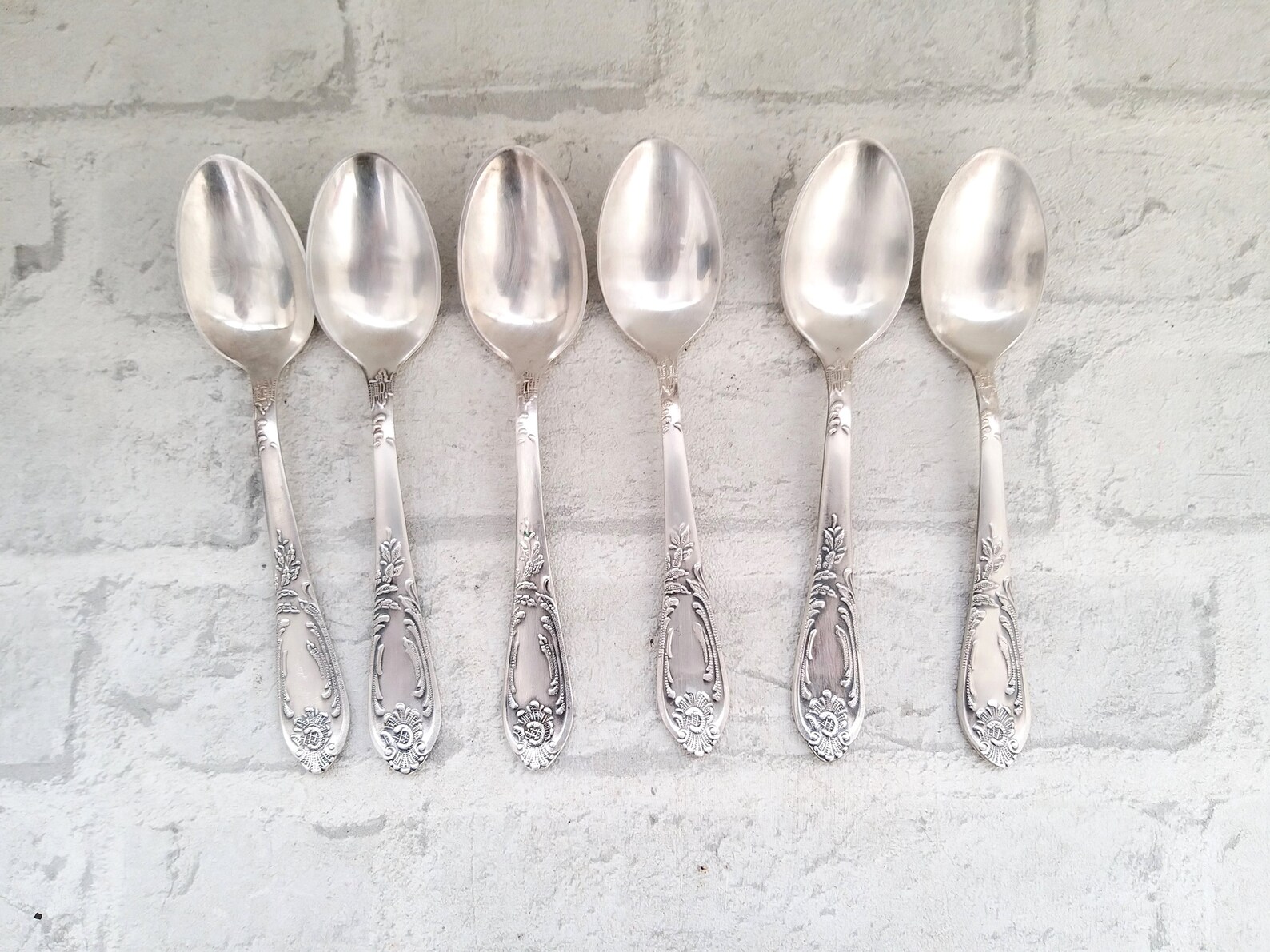 Tea Spoon Silverware Vintage Serving Spoon German Silver Spoon - Etsy