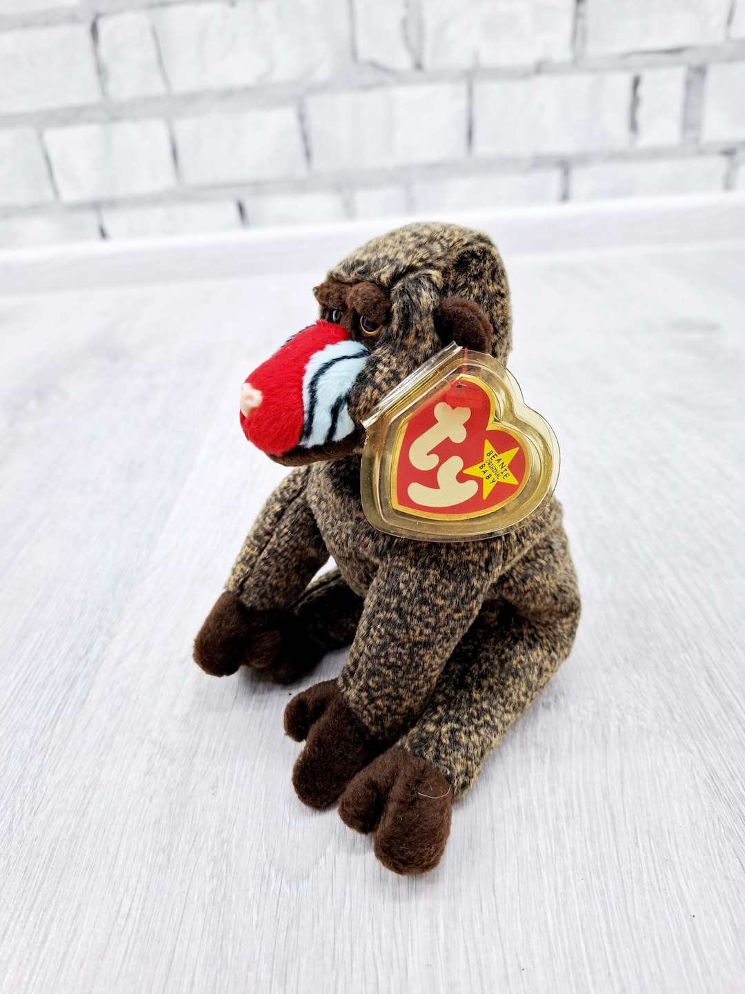 Ty Beanie Babies Cheeks the Baboon Plush Toys 6" Monkey Toys Vintage ...