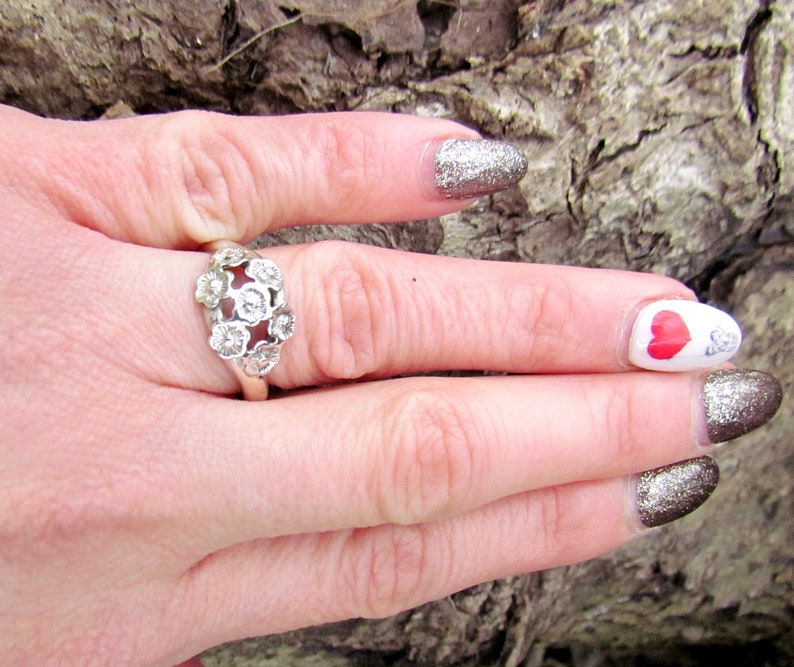 Victorian Ring Vintage Art Deco Ring 925 Sterling Silver | Etsy