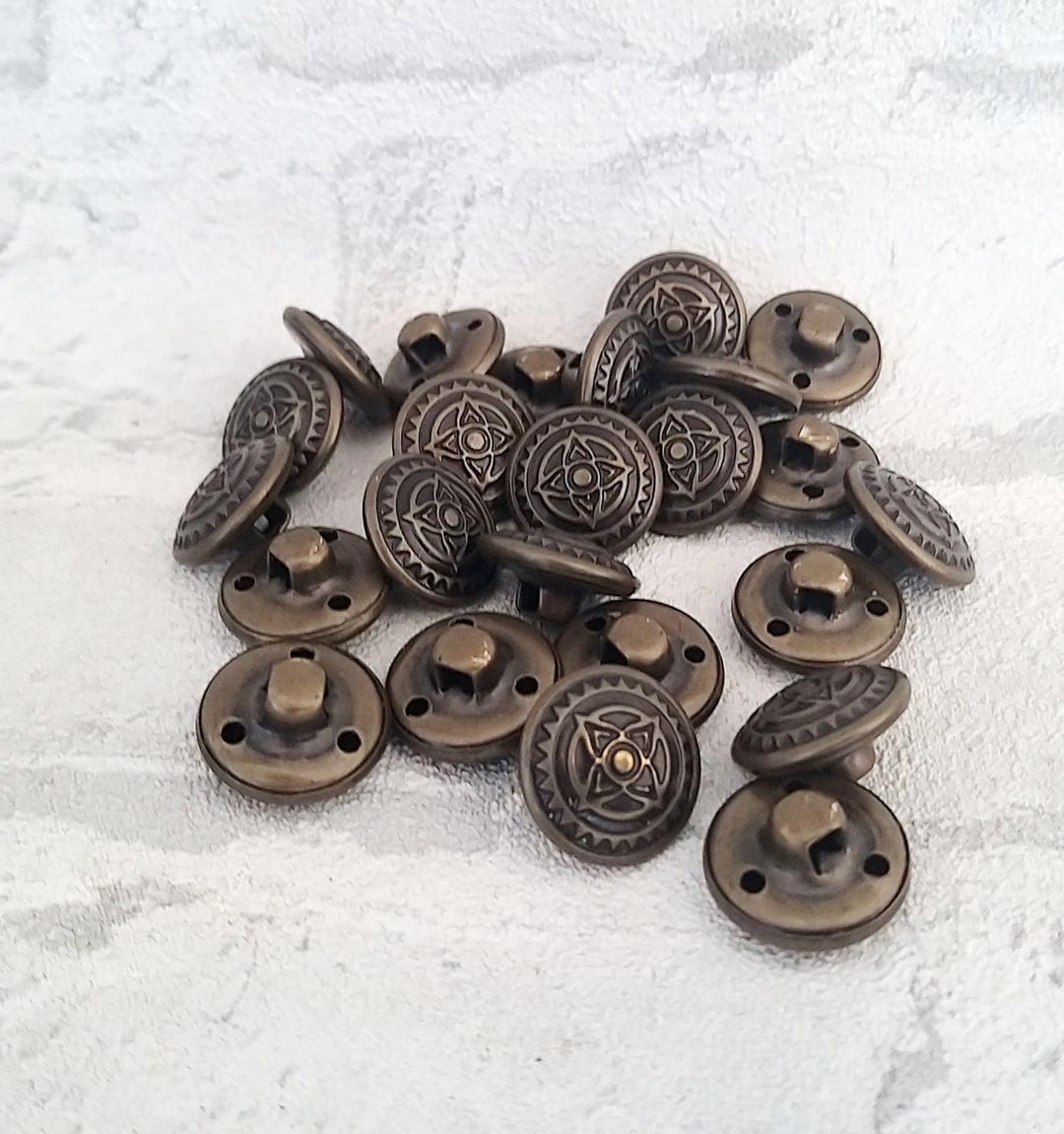 Bronze Button Vintage Shank Button Military Button Antique Button ...