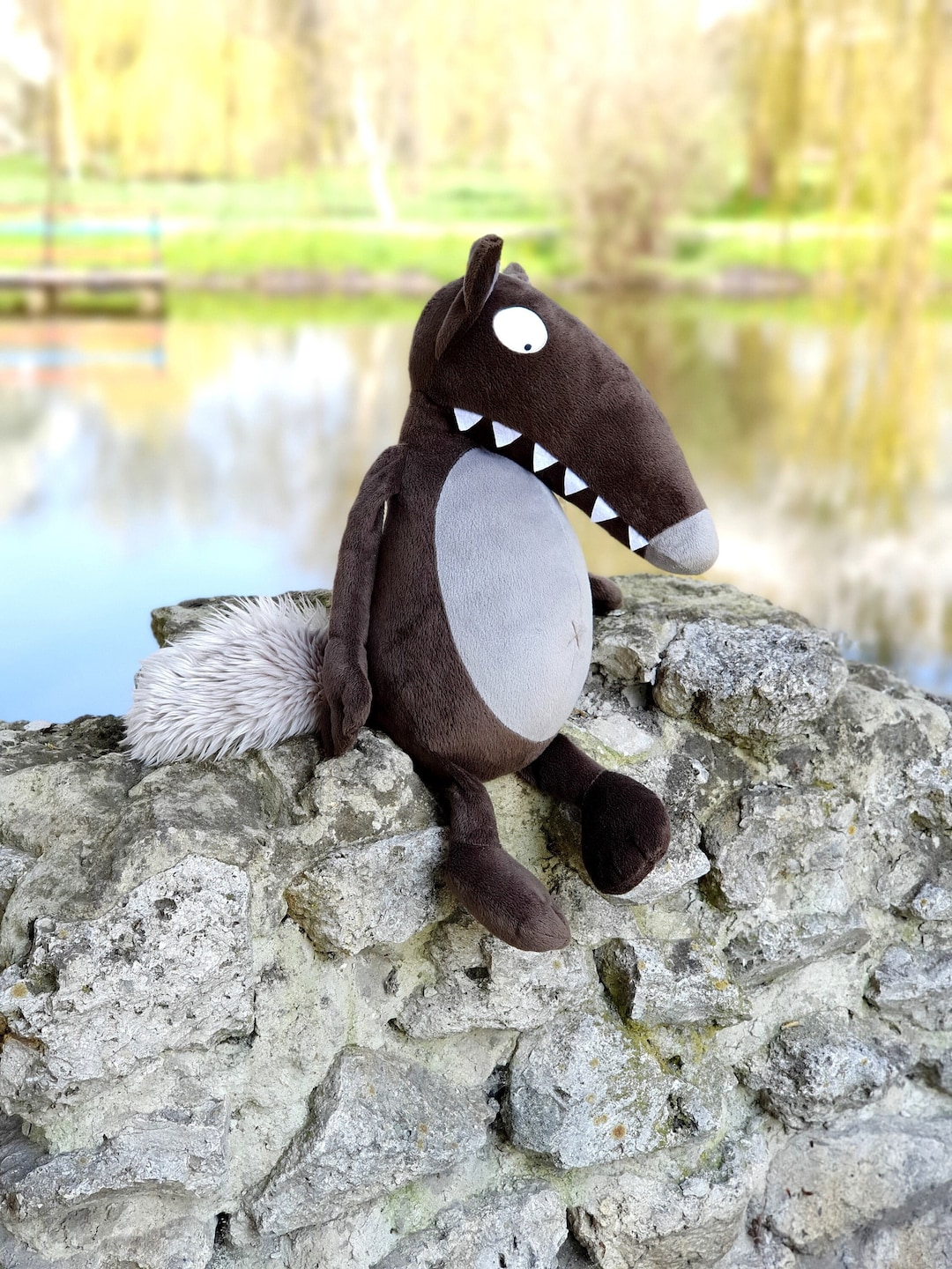 Stuffed Wolf Plush Toys Vintage Wolf Toys 21 Collectible - Etsy