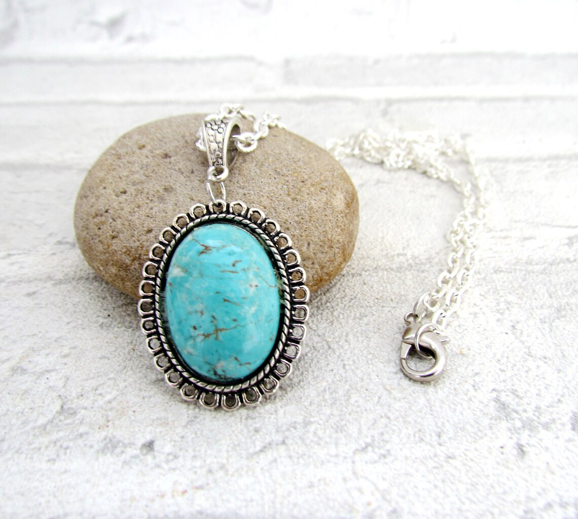 Turquoise Jewelry Ethnic Necklace Vintage Turquoise Necklace | Etsy