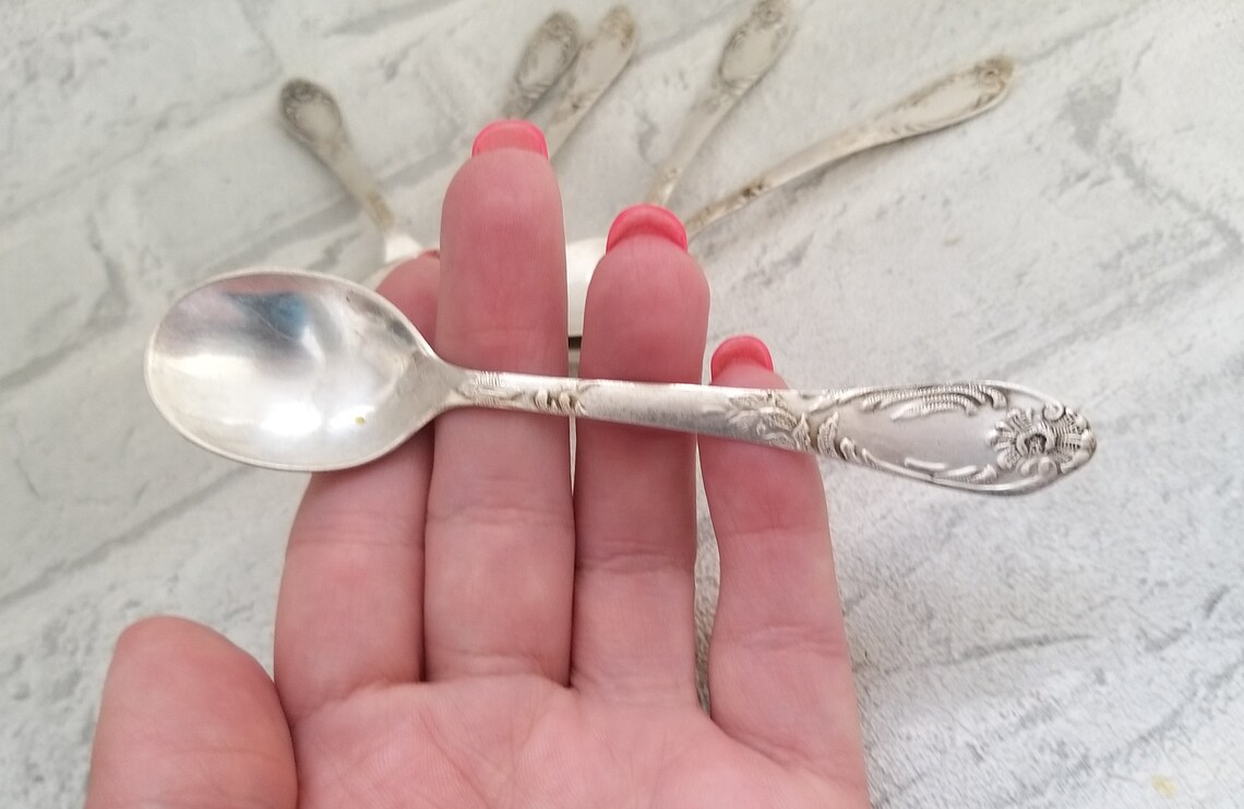 Coffee Spoons Vintage Serving Spoon German Silver Spoon - Etsy