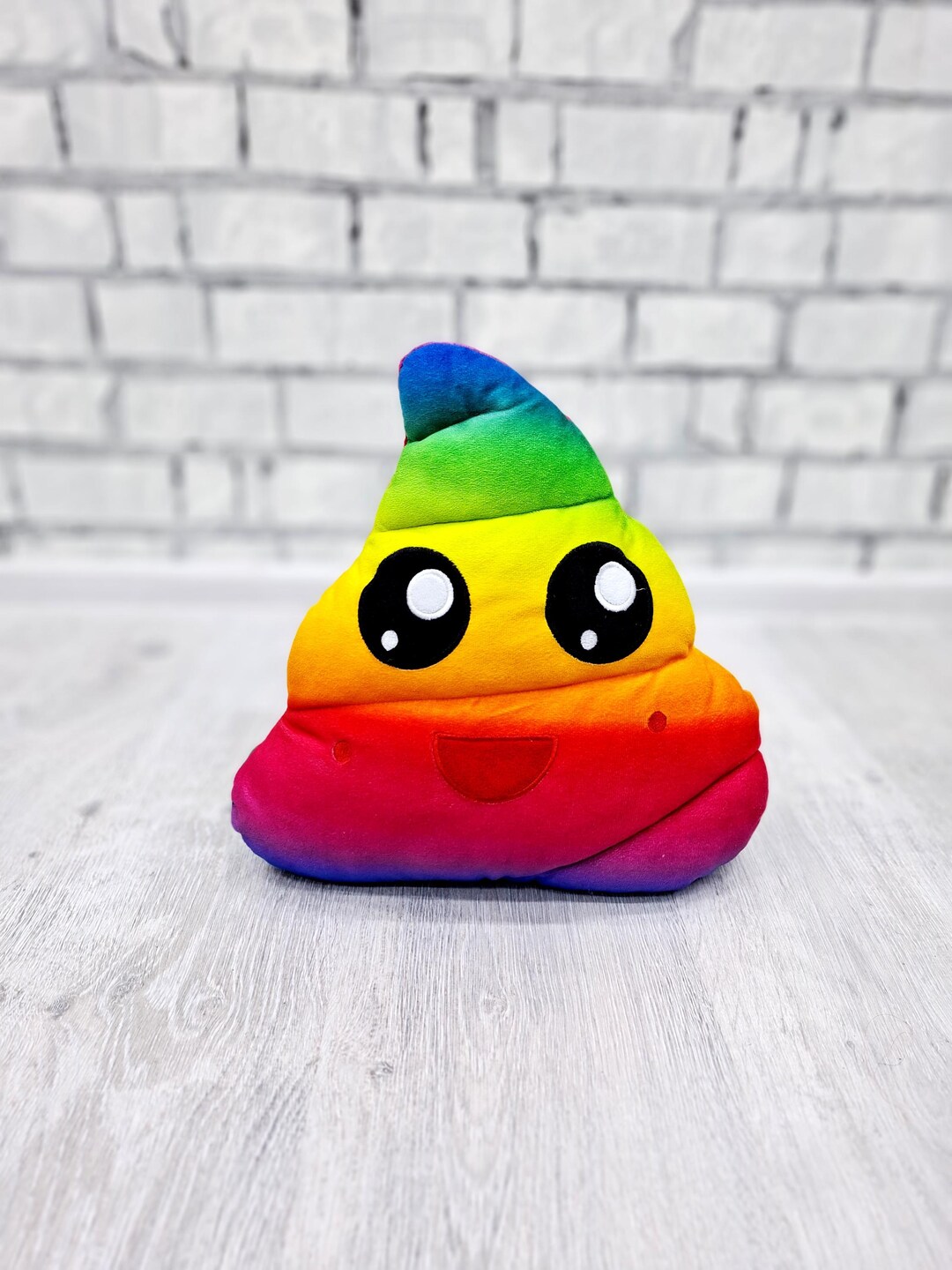 Kids Rainbow Pillow Stuffed Poop Plush Toys 13" X 12" Baby Pillow Poop ...