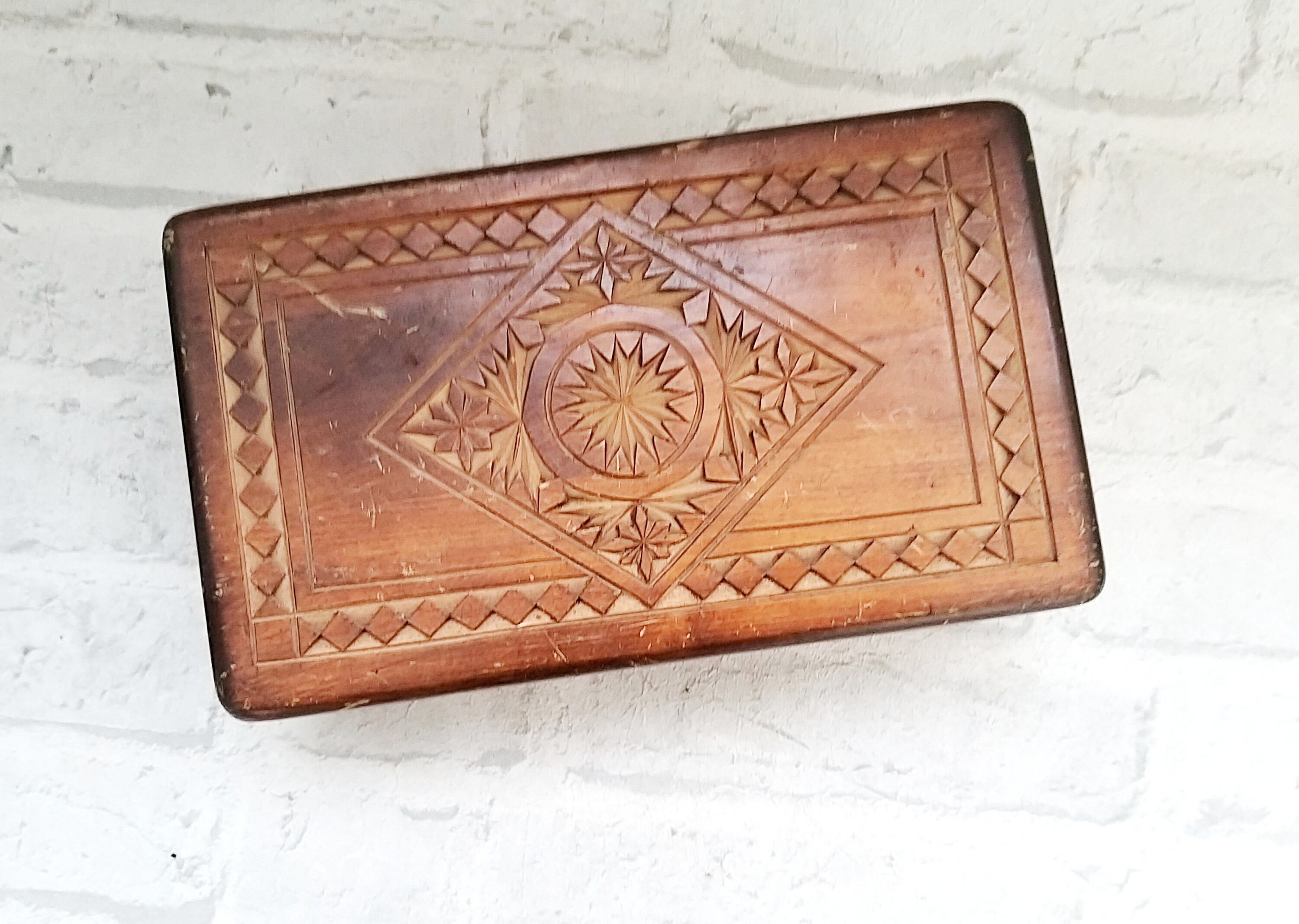 Jewelry box Vintage 1980s Wooden Box Wood Box hand carved box | Etsy