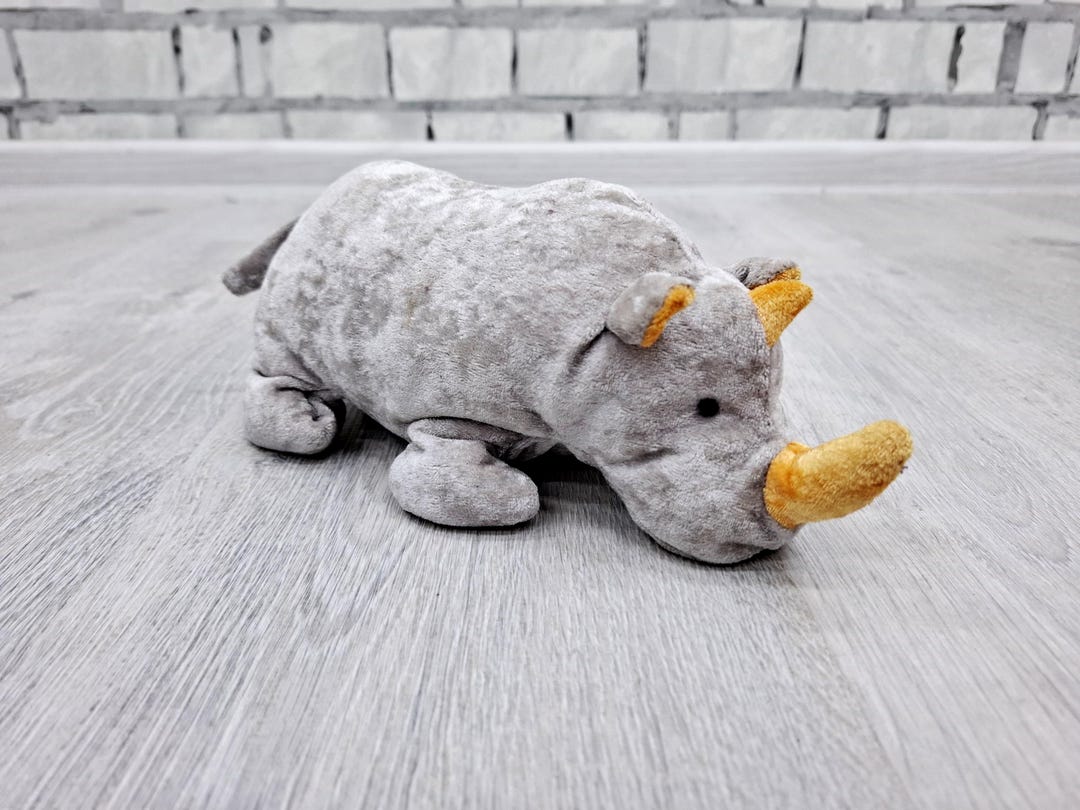 Stuffed Rhinoceros Plush Toys Vintage Rhinoceros Toys 9" Collectible ...