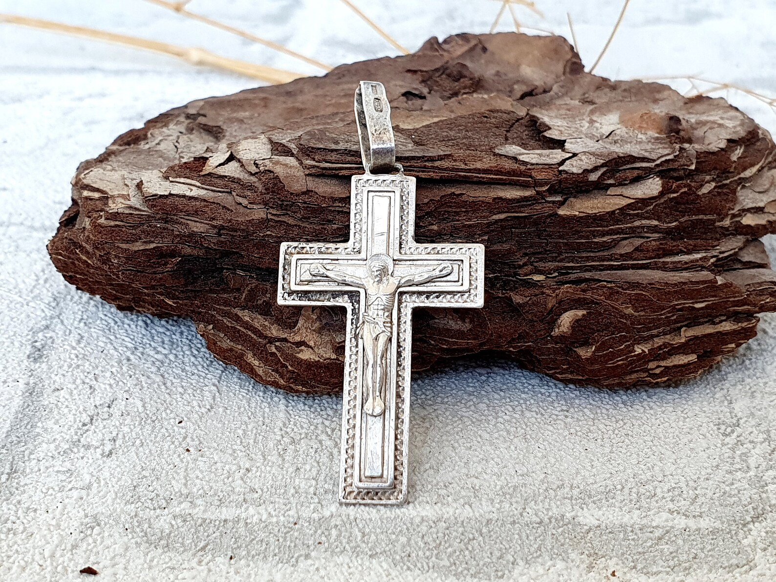 Sterling Silver Cross Vintage Silver Crucifix Religious Cross - Etsy