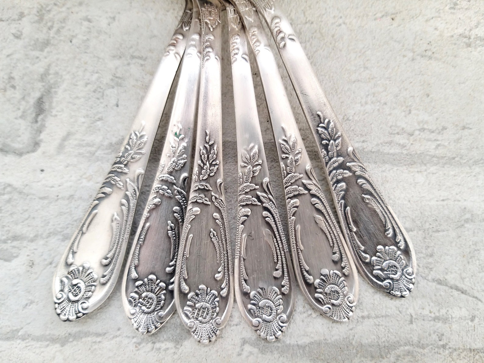 Tea Spoon Silverware Vintage Serving Spoon German Silver Spoon - Etsy
