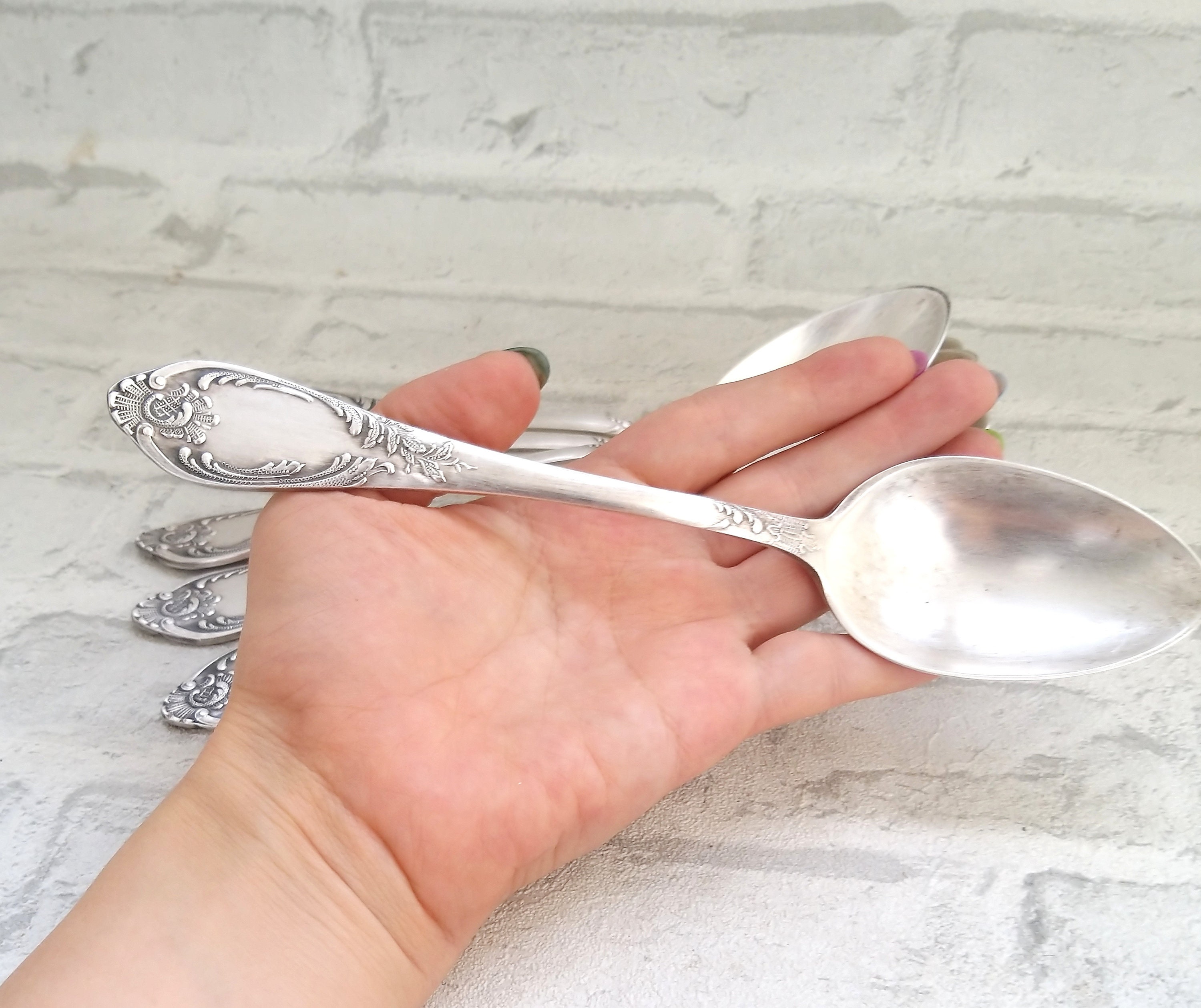 Silverware Vintage Serving Spoon German Silver Spoon Melchior | Etsy