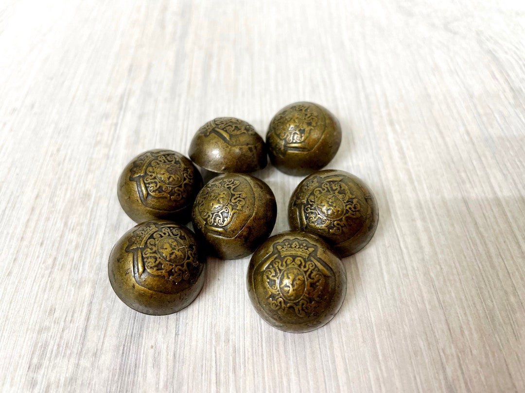 Steampunk Button Military Button Shank Button Bronze Button Metal ...