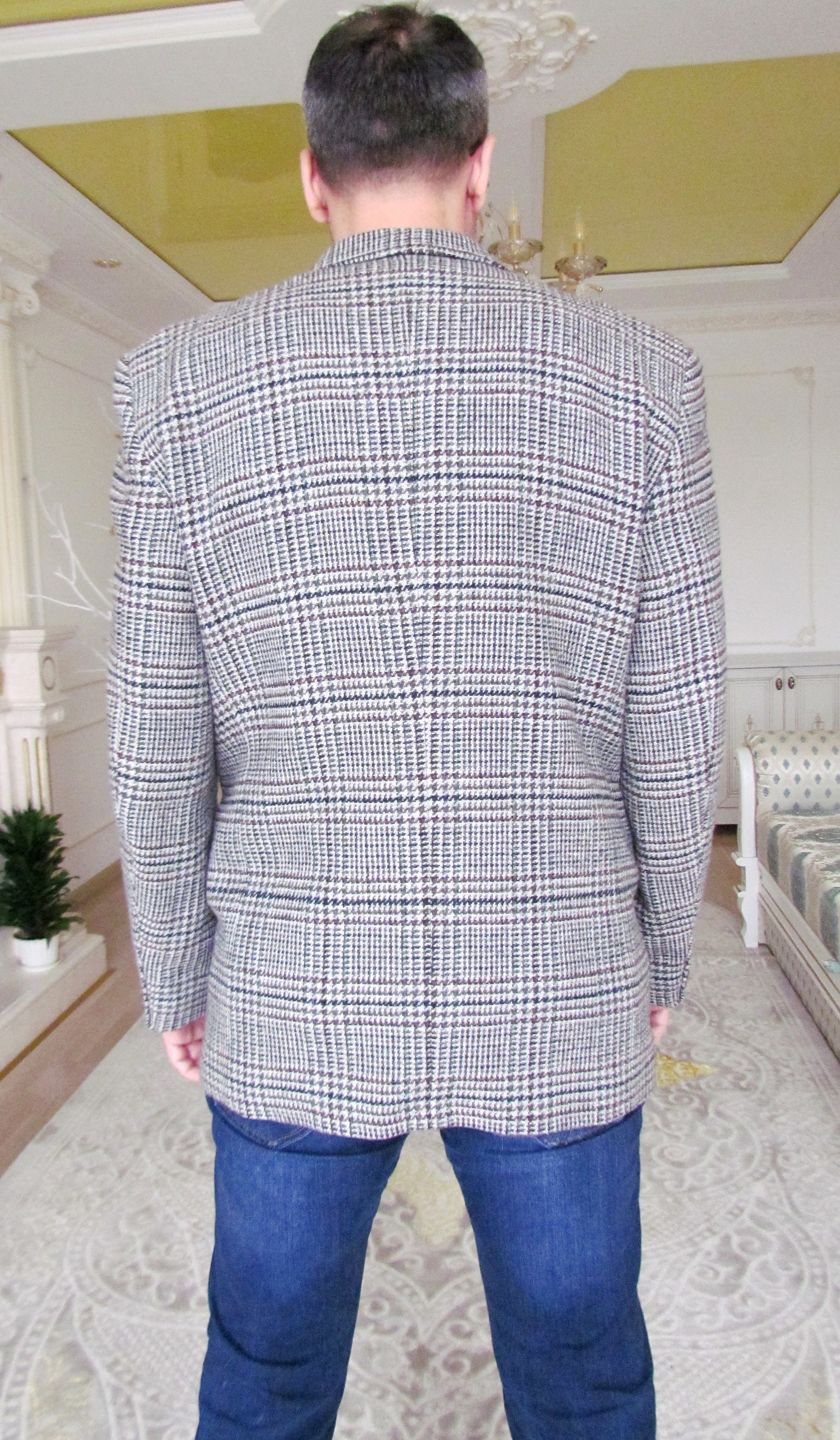 Mens wool coat mens wool jackets Mens Clothing 80s Mens | Etsy