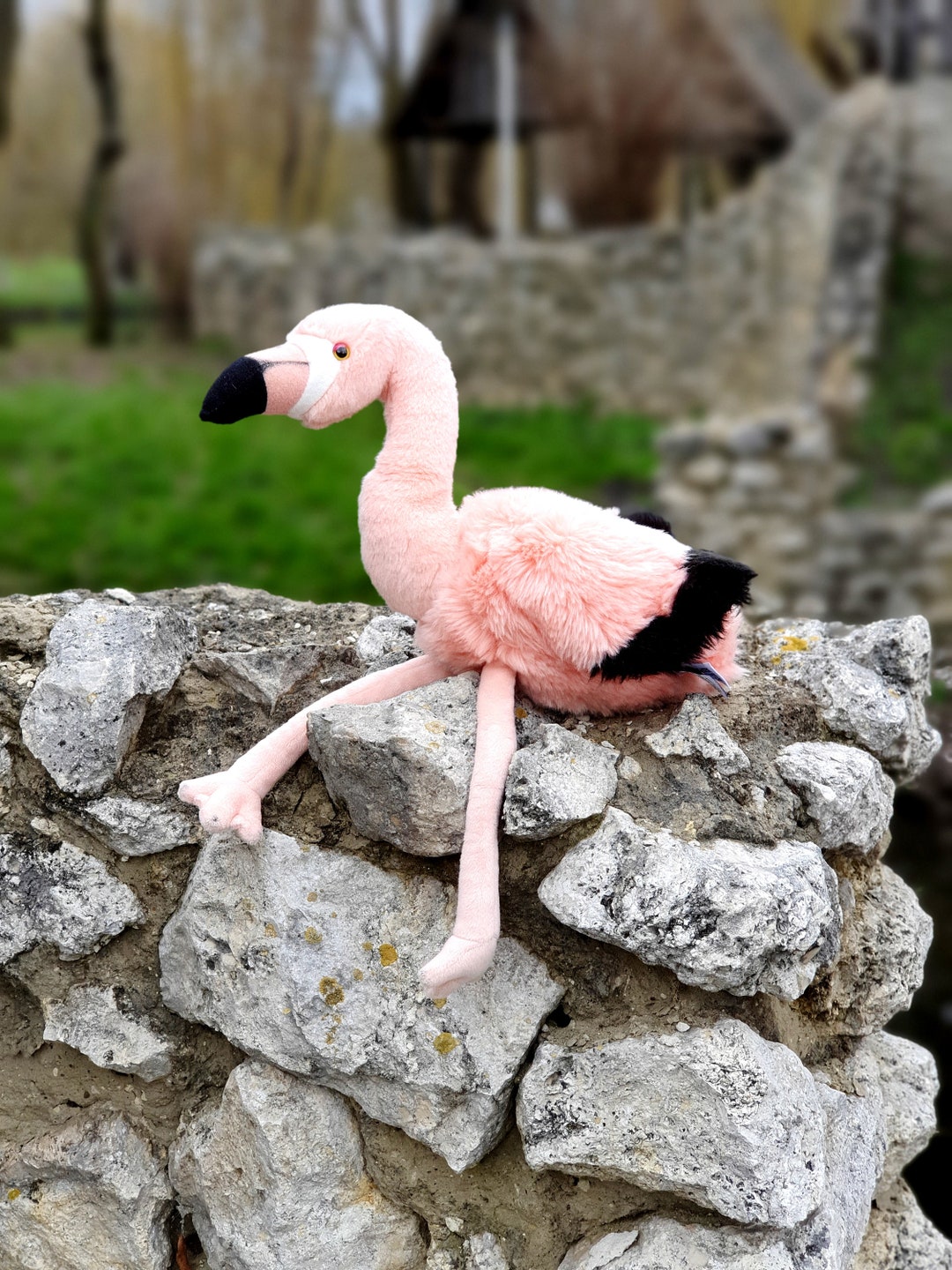 Stuffed Flamingo Plush Toys Vintage Flamingo Toys 14.5 - Etsy