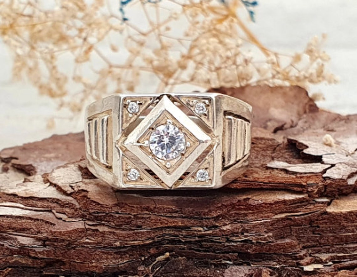 Signet Ring Mens Gift Mens Ring for Men Vintage Ring for Him - Etsy