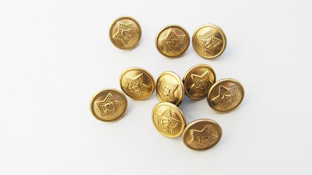 Vintage Army Buttons Soviet Military Buttons Soviet Buttons USSR ...
