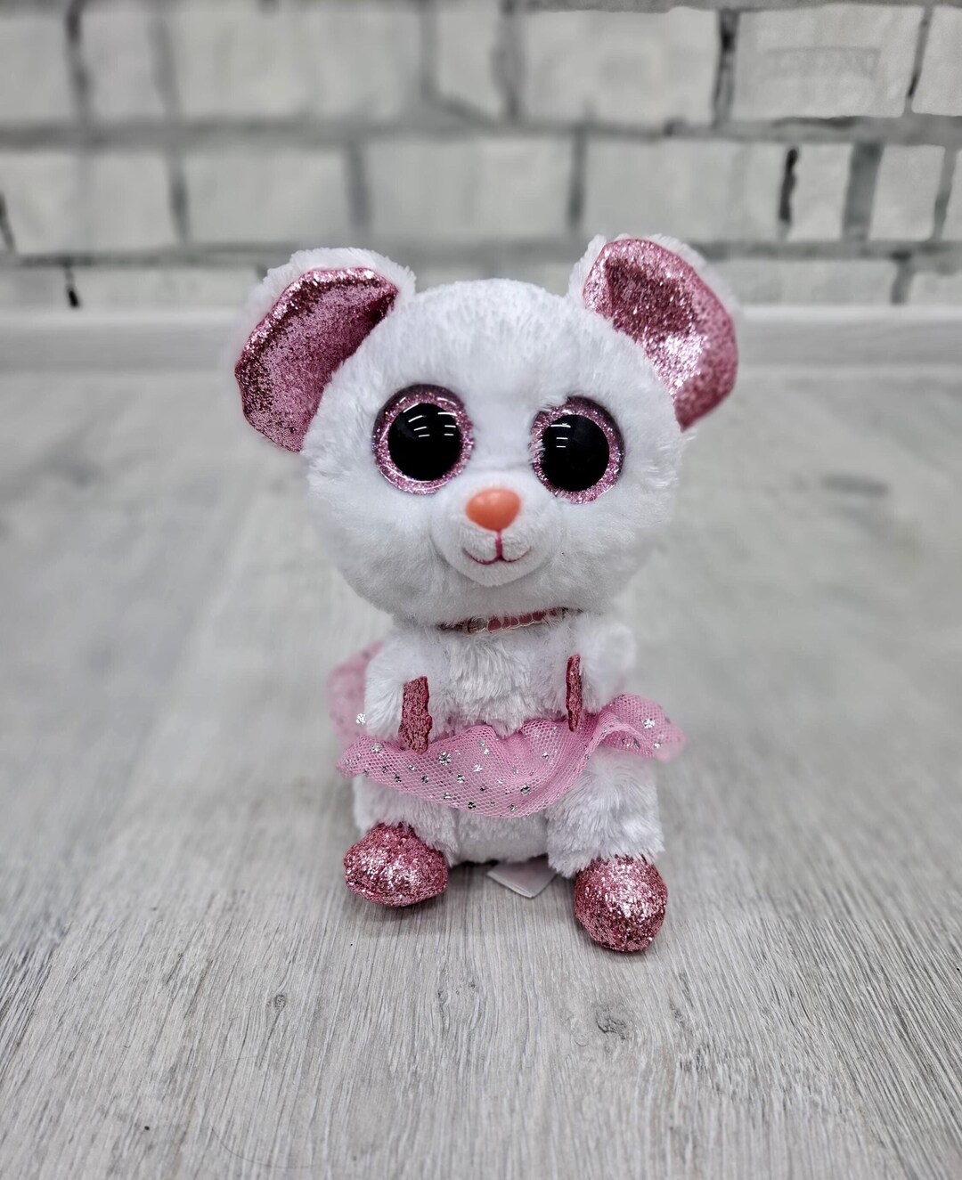 Ty Beanie Boos Stuffed Nina the White Mouse Plush Toys Vintage 7 ...