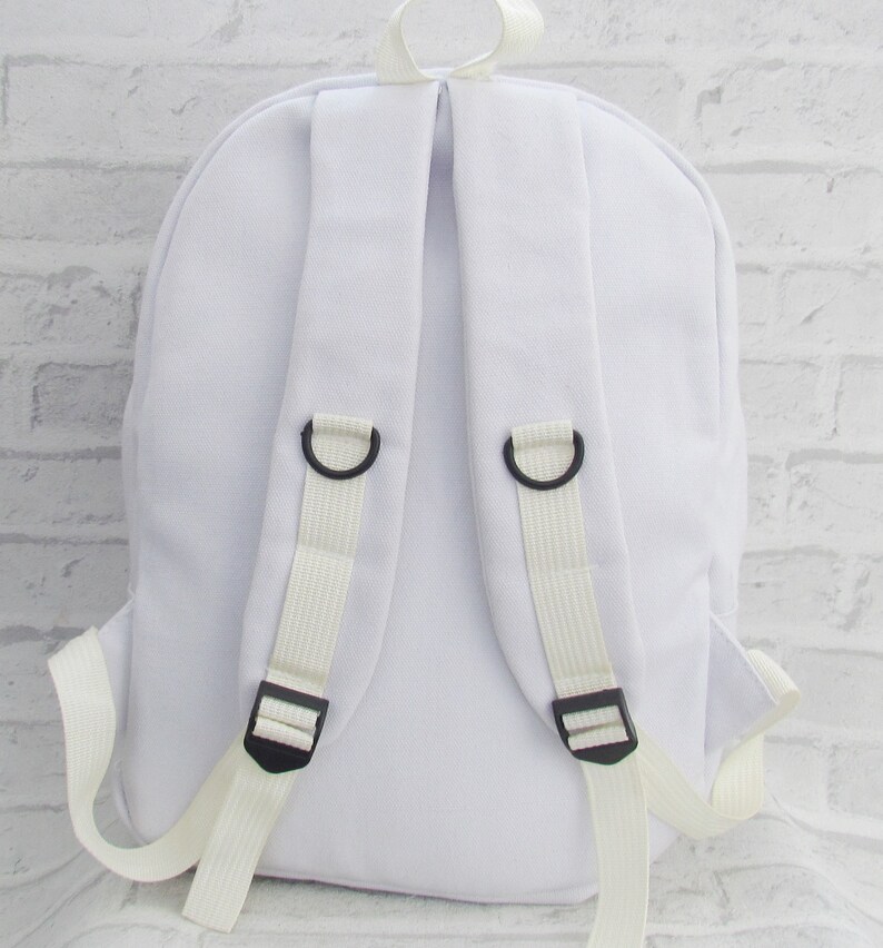 Backpack Kids White Backpack Vintage Canvas Backpack Back to - Etsy