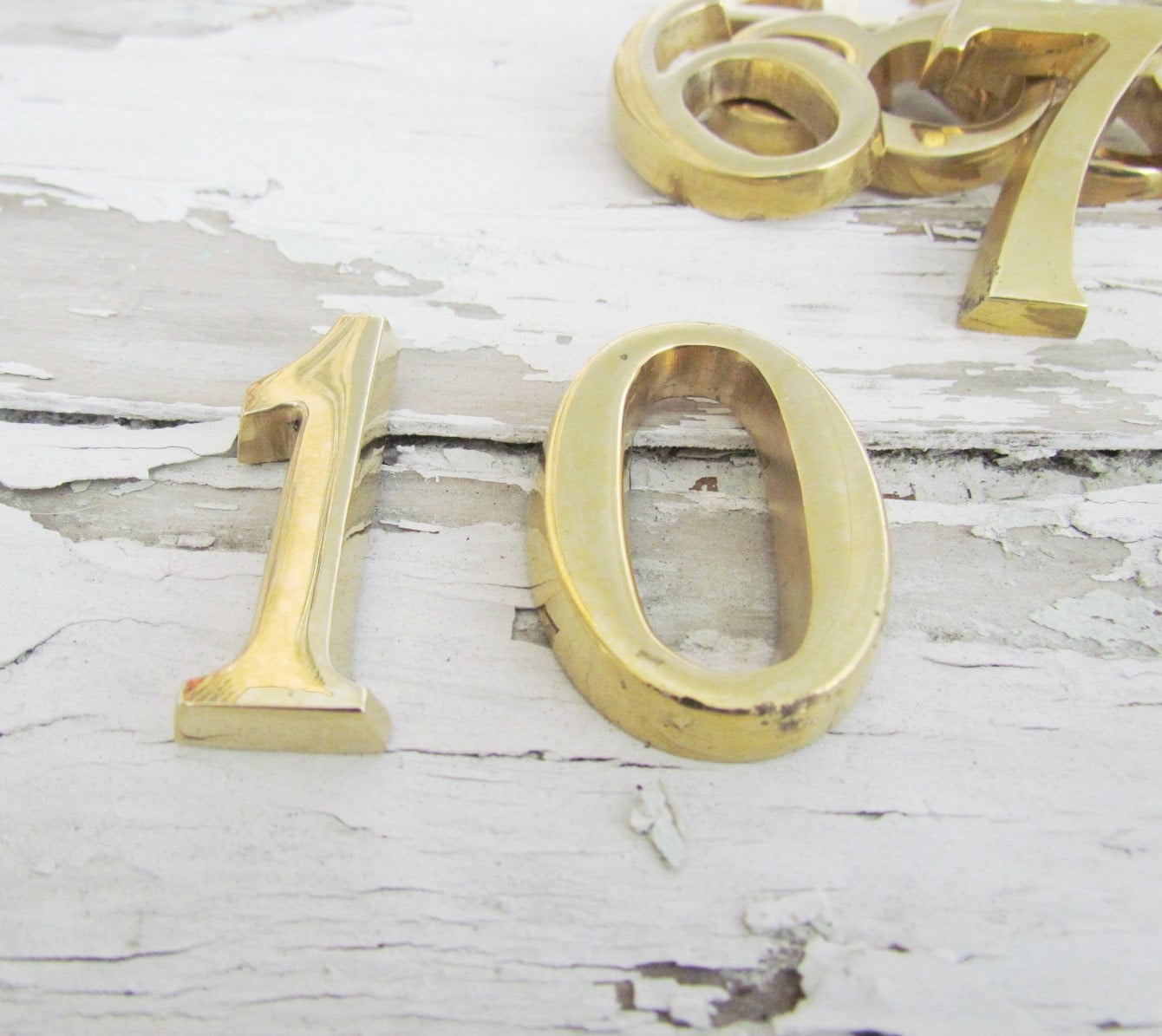 Vintage Number Brass Number Door Numbers Room Number Home Decor ...