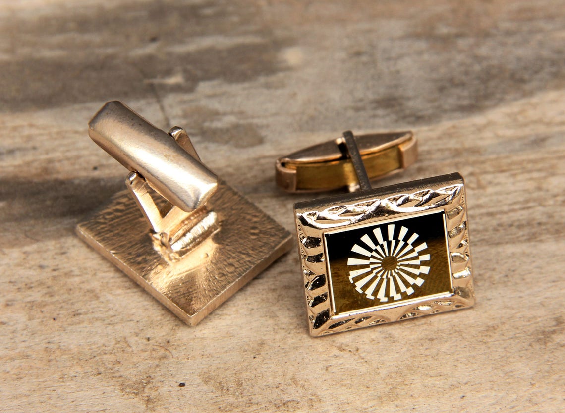 Vintage cufflinks Cuff Links gold cufflinks Soviet cufflink | Etsy