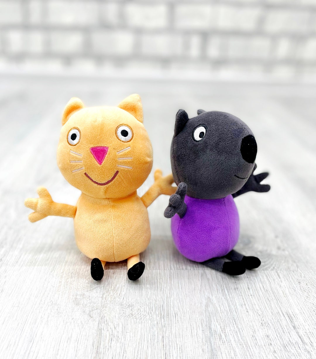 LOT Ty Beanie Danny Dog Candy Cat From Peppa Pig Plush Toys 7.5 ...