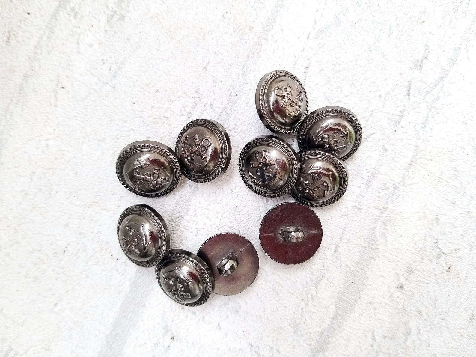 Anchor Button French navy button Vintage nautical Button | Etsy