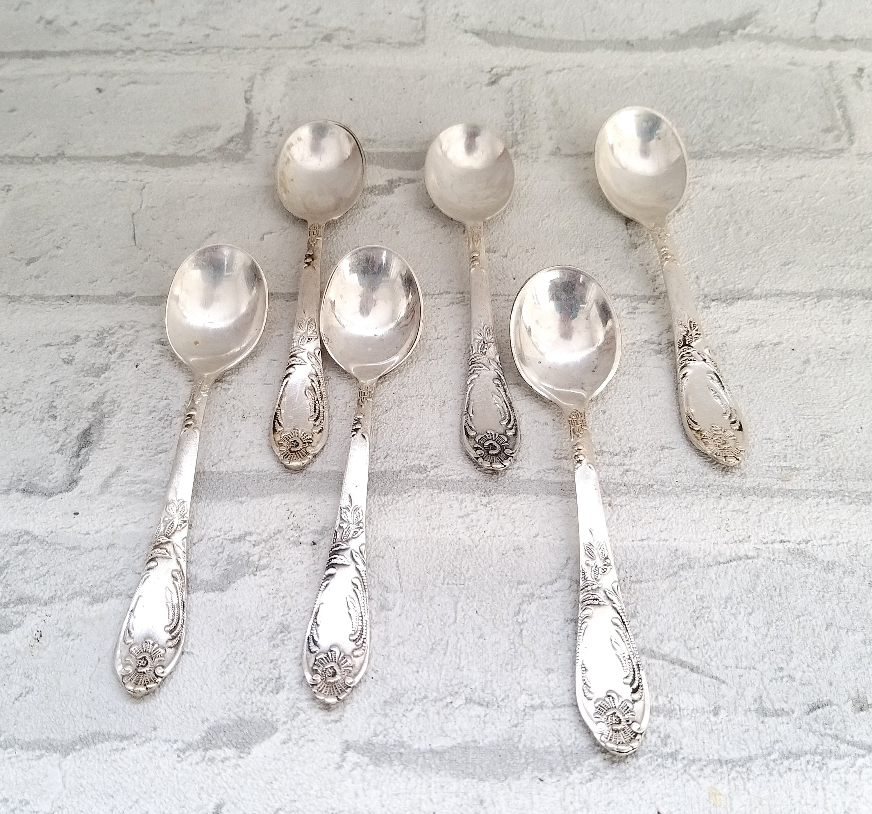 Coffee Spoons Vintage Serving Spoon German Silver Spoon - Etsy