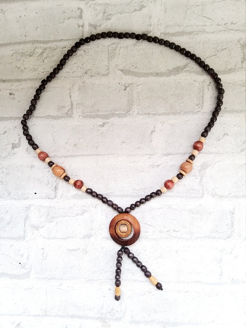 Wood Necklace Wooden Choker Statement Jewelry Statement | Etsy