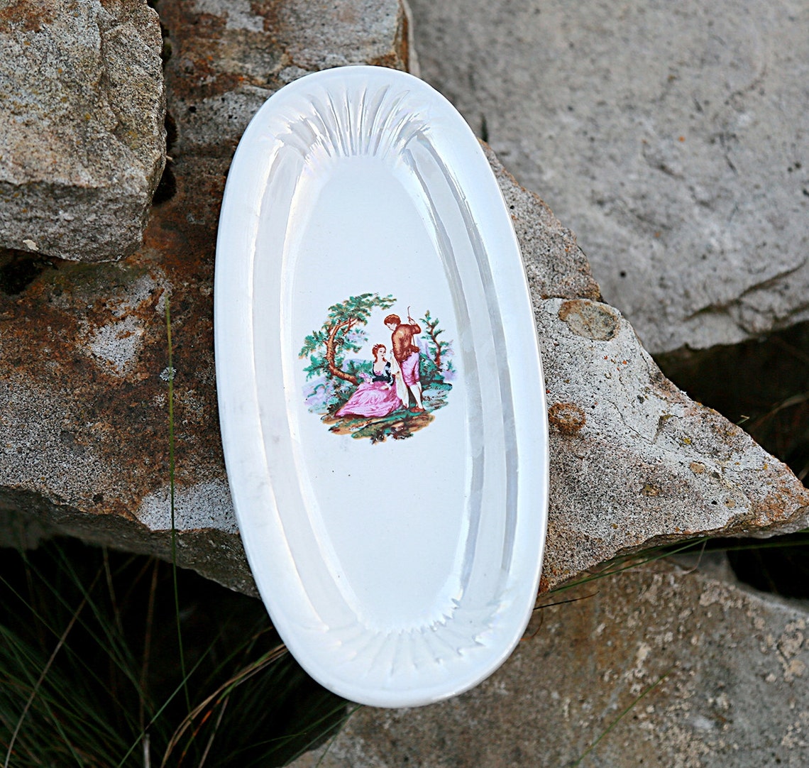 Vintage Oval Plate Victorian Plate Oval Bowl Oval Serving Bowl | Etsy