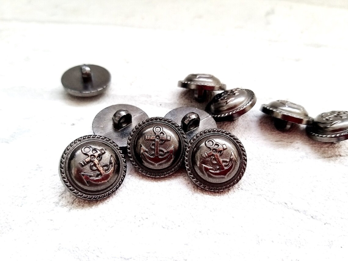 Anchor Button French navy button Vintage nautical Button | Etsy